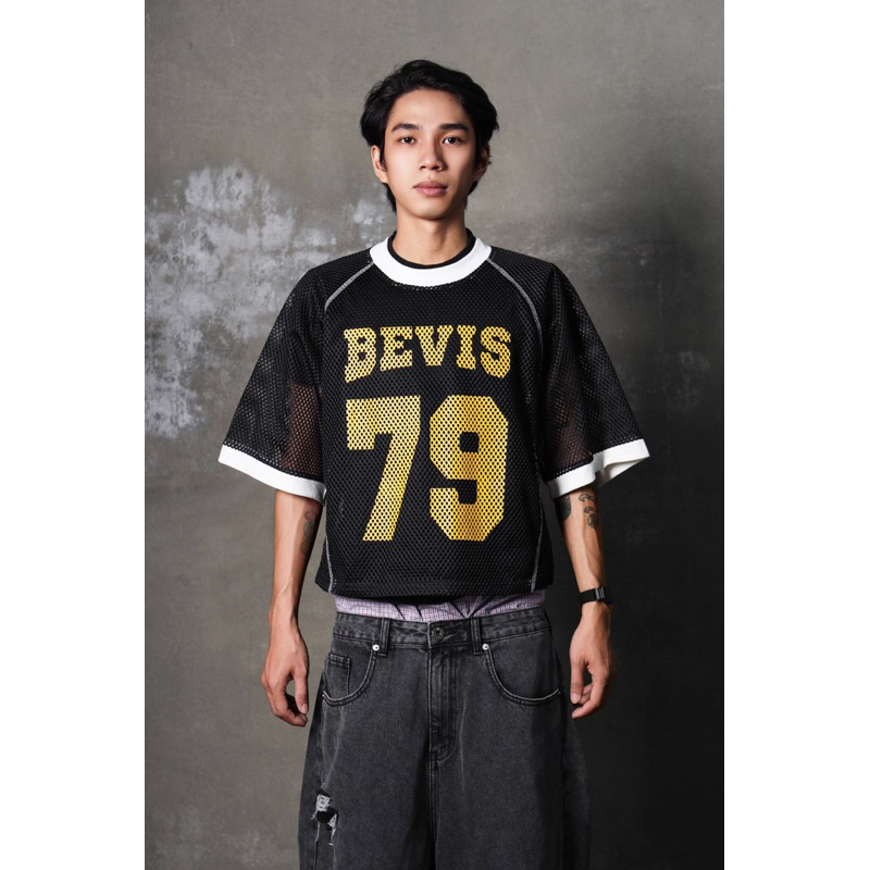 BEVIS JERSEY T-SHIRT (BLACK) - ÁO THUN LƯỚI JERSEY BEVIS (ĐEN) | Shopee ...