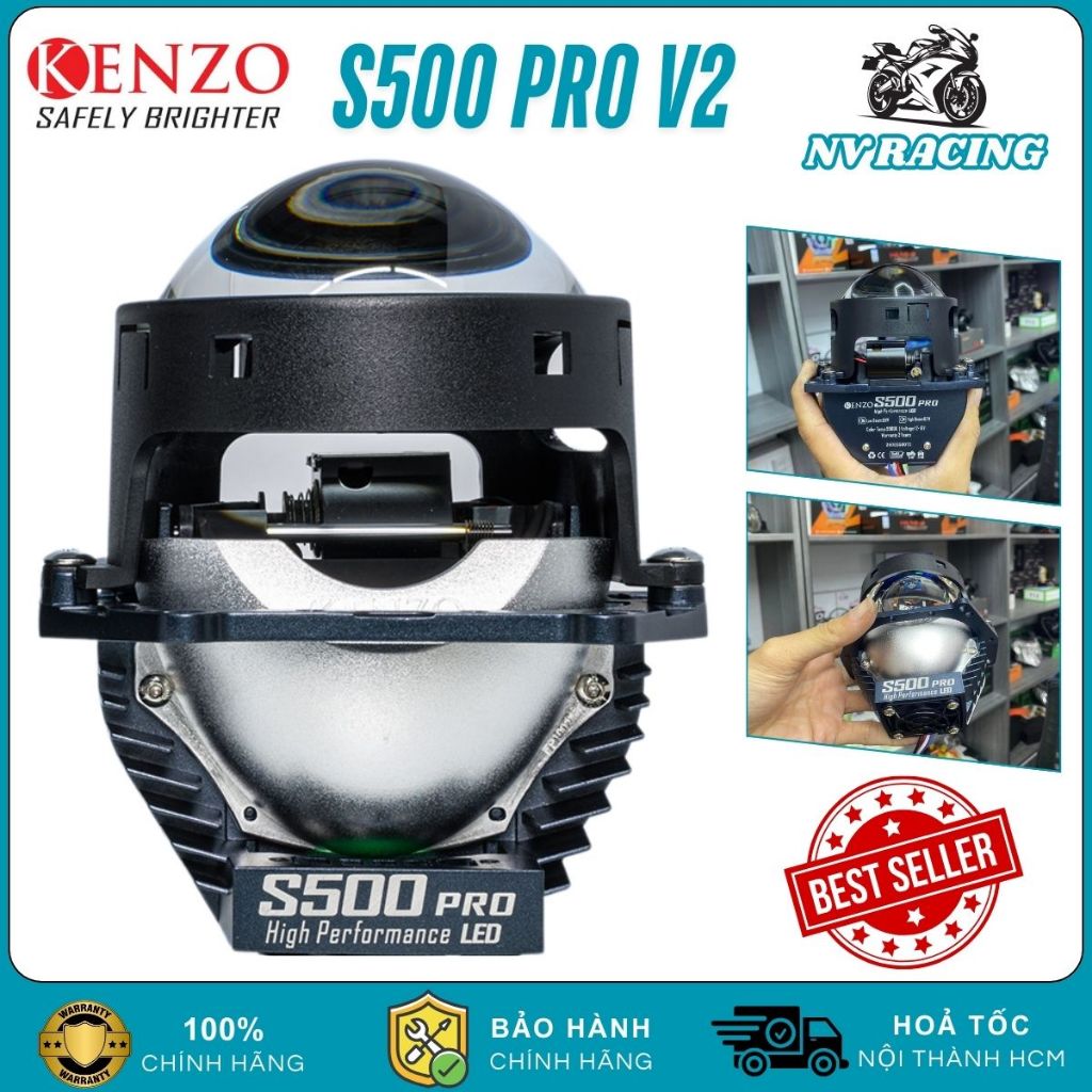 S500 Pro V2, Đèn Bi Cầu Kenzo S500 Pro Ver 2 65W Dễ Lắp Đặt Đáp Ứng Mọi ...