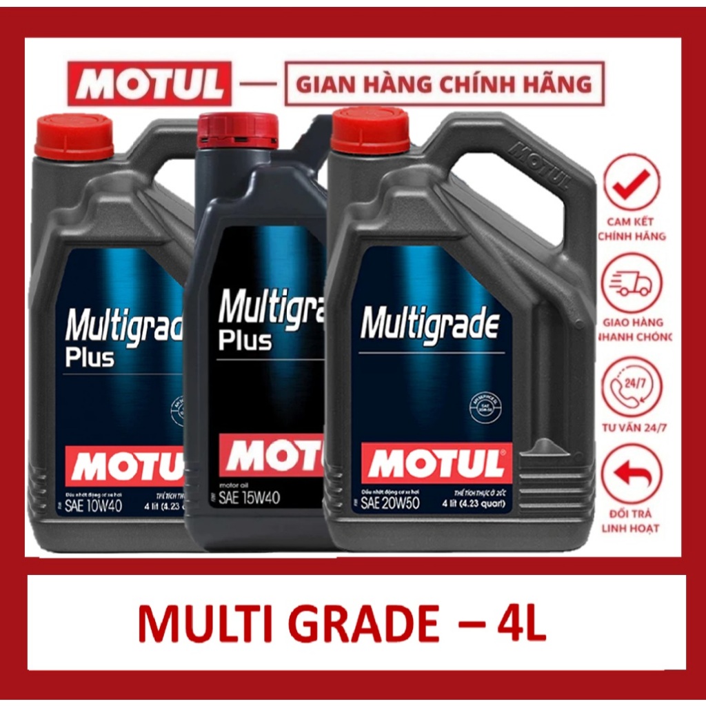 DẦU NHỚT DÀNH CHO OTO MÁY XĂNG MOTUL MULTIGRADE PLUS API SP 10W40/15W40 ...