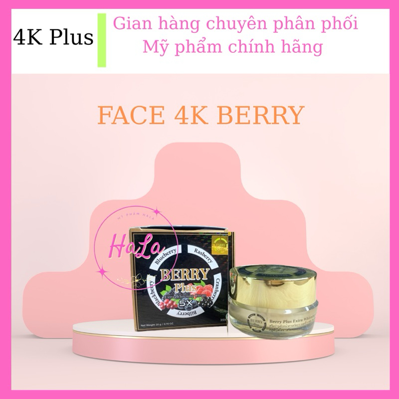 (CHÍNH HÃNG) KEM FACE 4k PLUS BERRY 5x THÁI LAN , 20g | Shopee Việt Nam