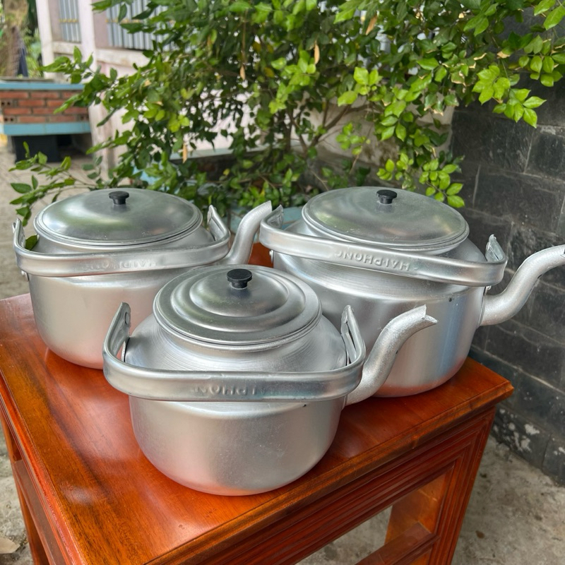 Ấm nhôm, ấm inox 304 đun nước, ấm nhôm cán gỗ cách nhiệt ,size 2l->7l | Shopee Việt Nam