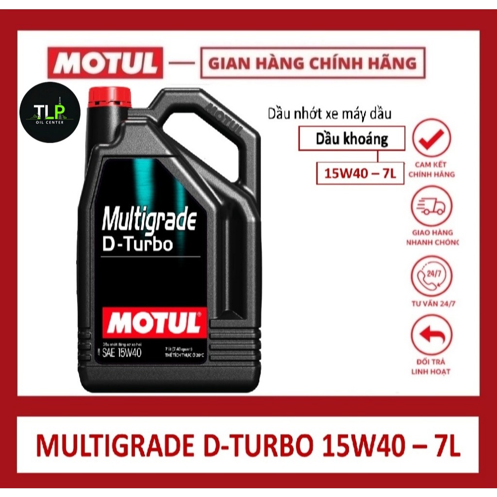 DẦU NHỚT DÀNH CHO XE OTO MÁY DẦU MOTUL MULTIGRADE D-TURBO 15W40 DUNG ...
