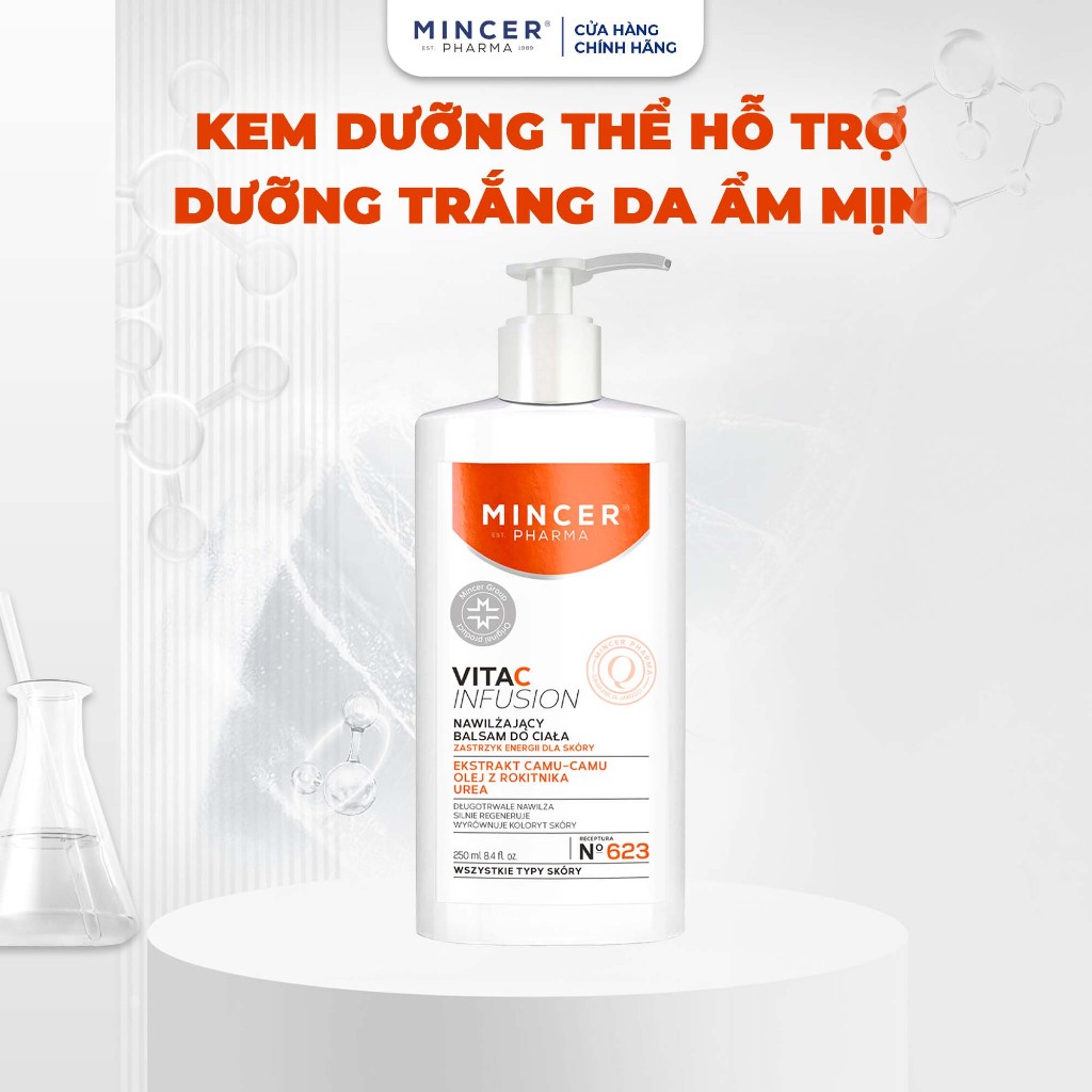 Kem Body Lotion Dưỡng Trắng & Chống Lão Hoá Mincer Pharma Vita C ...
