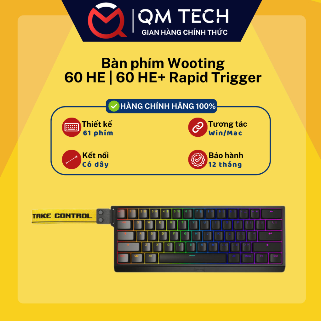 Bàn phím chơi game Rapid Trigger Wooting 60HE | 60HE+ - QMTECH STORE ...