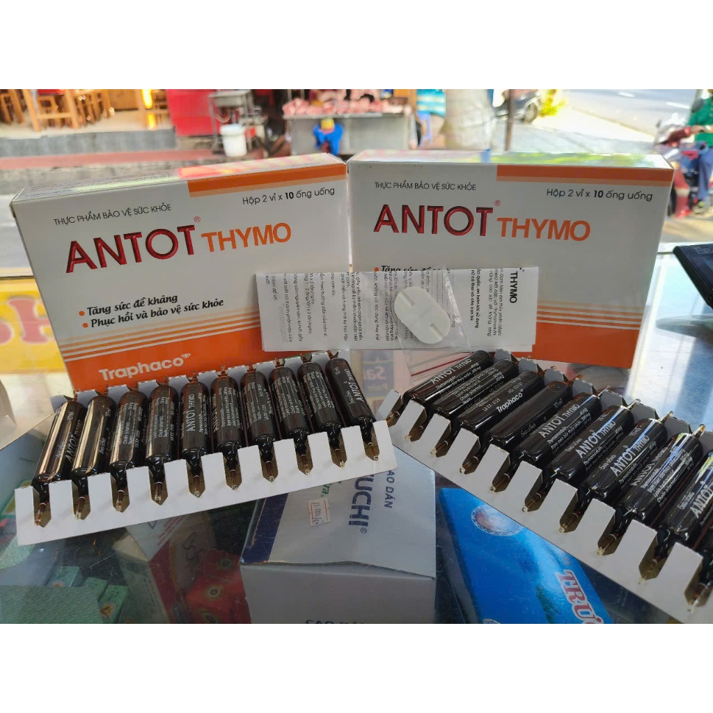 Dung dịch uống Antot Thymo tăng đề kháng, phục hồi sức khoẻ hộp 20 ống ...