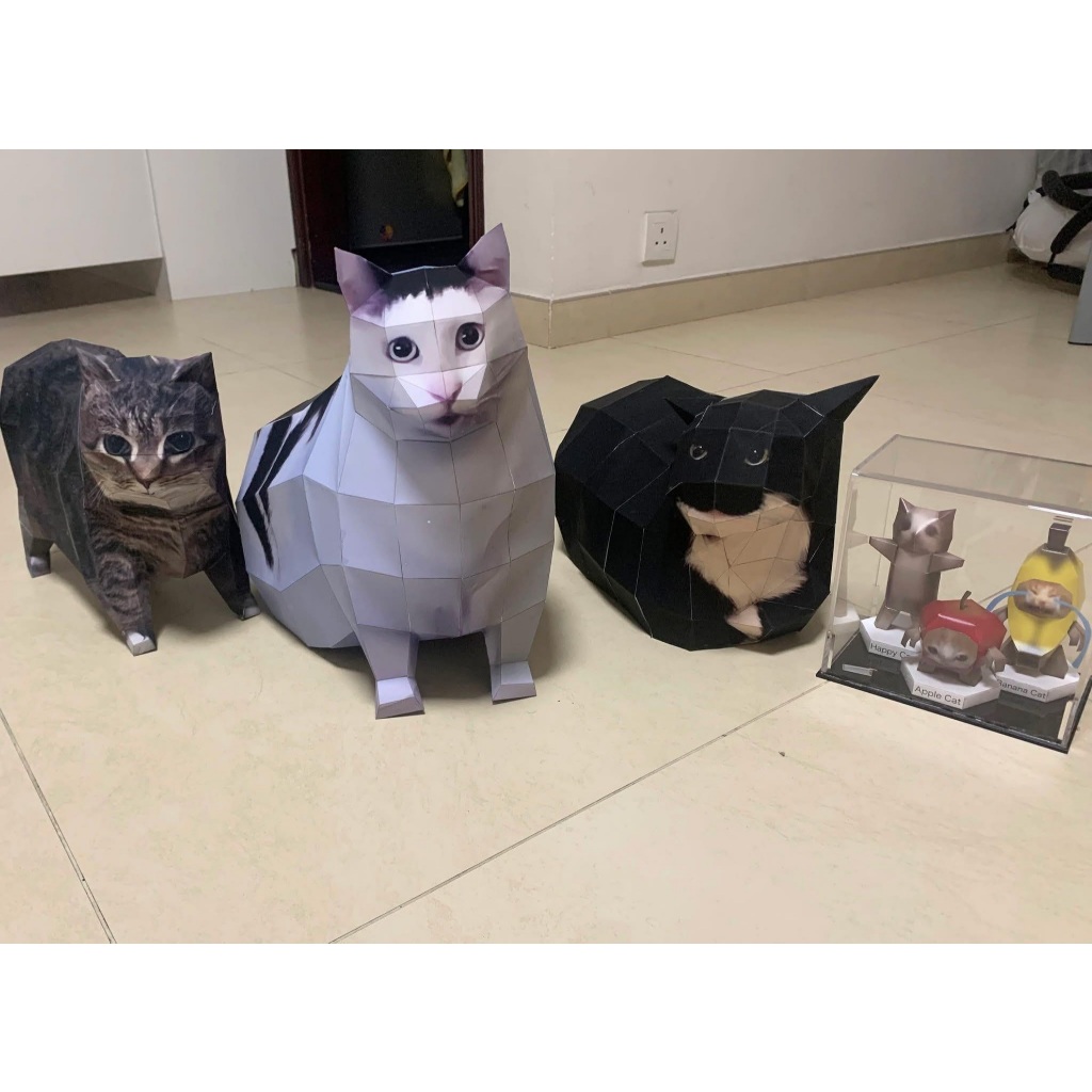 Papercraft Mèo U I A/Maxwell/Huh?/Apple/Banana/Happy/German Cat/Polite ...