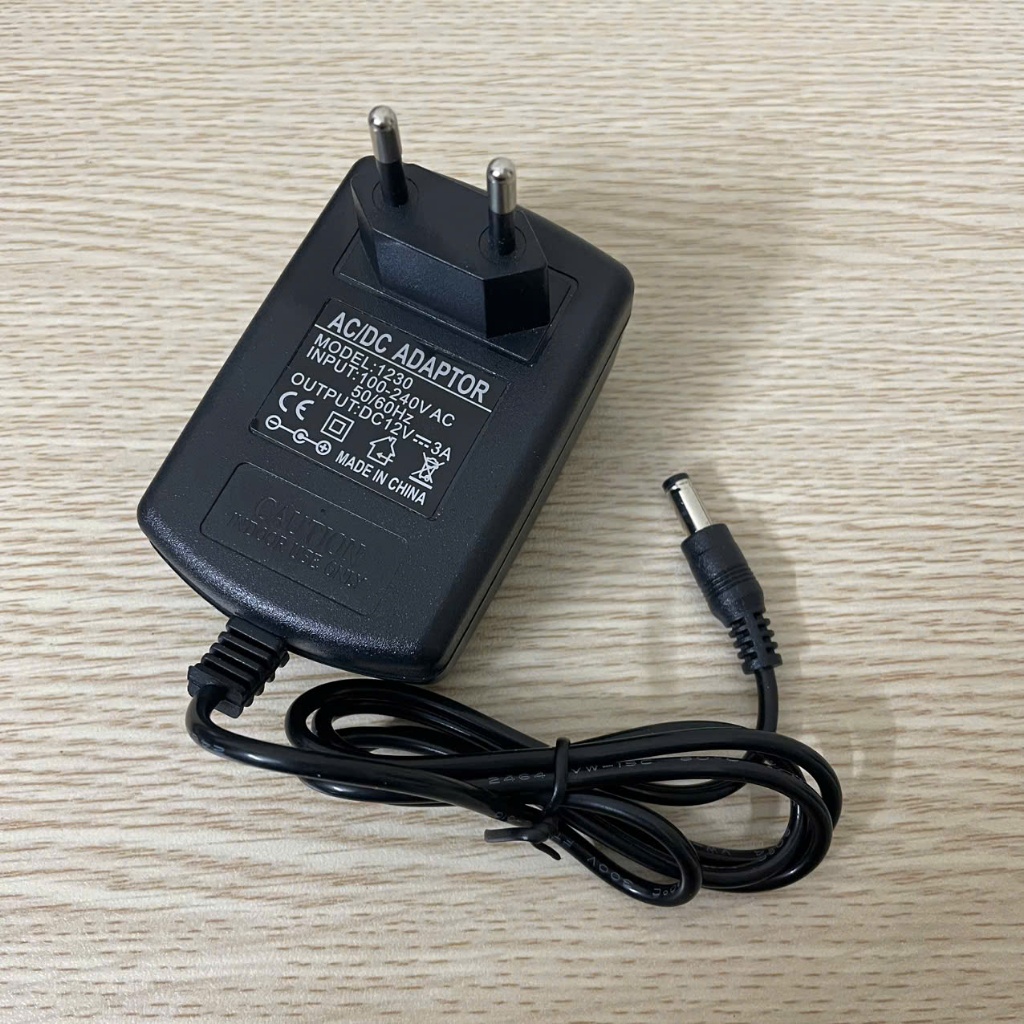 Nguồn Adapter 12V 3A, Nguồn 12V 3A 12V3A chân to 5.5x2.1mm dùng cho đèn ...