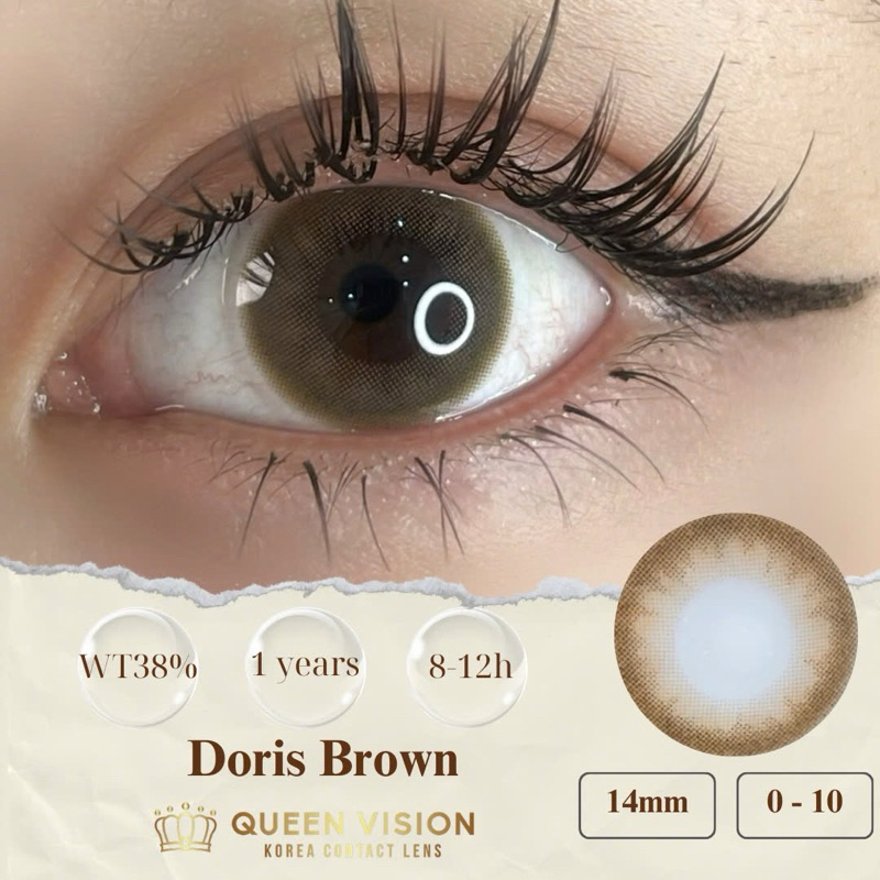 Kính áp tròng Doris Brown vàng mật ong | Shopee Việt Nam