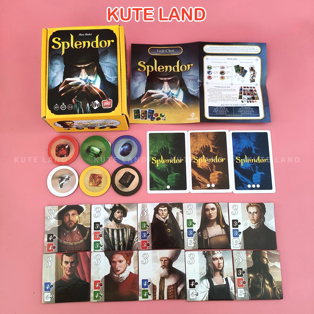 Bài Board Game Việt Hóa Splendor chip giấy cứng việt hóa 100% độc đáo ...