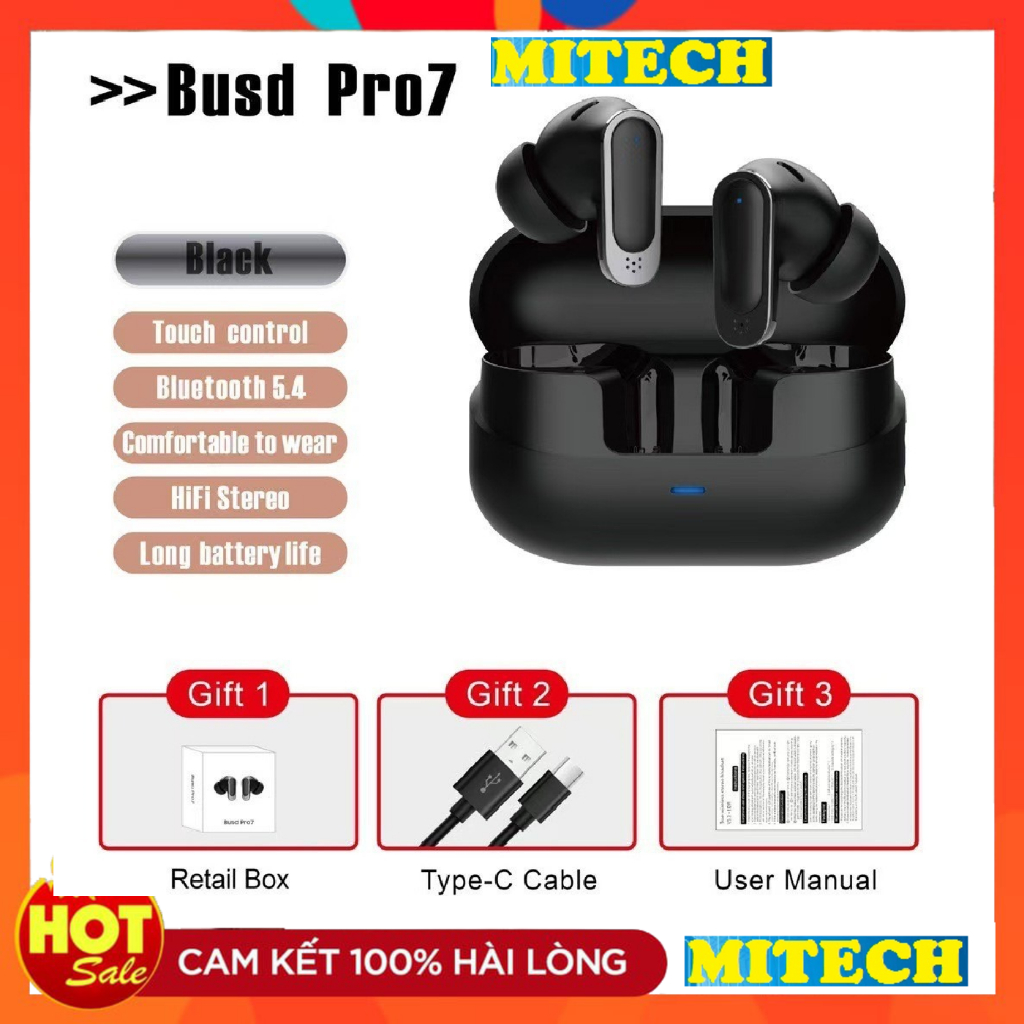 Tai Nghe Bluetooth Galaxy Buds pro 7 Mới Nhất Bass Mạnh Mẽ Pin 30H ...