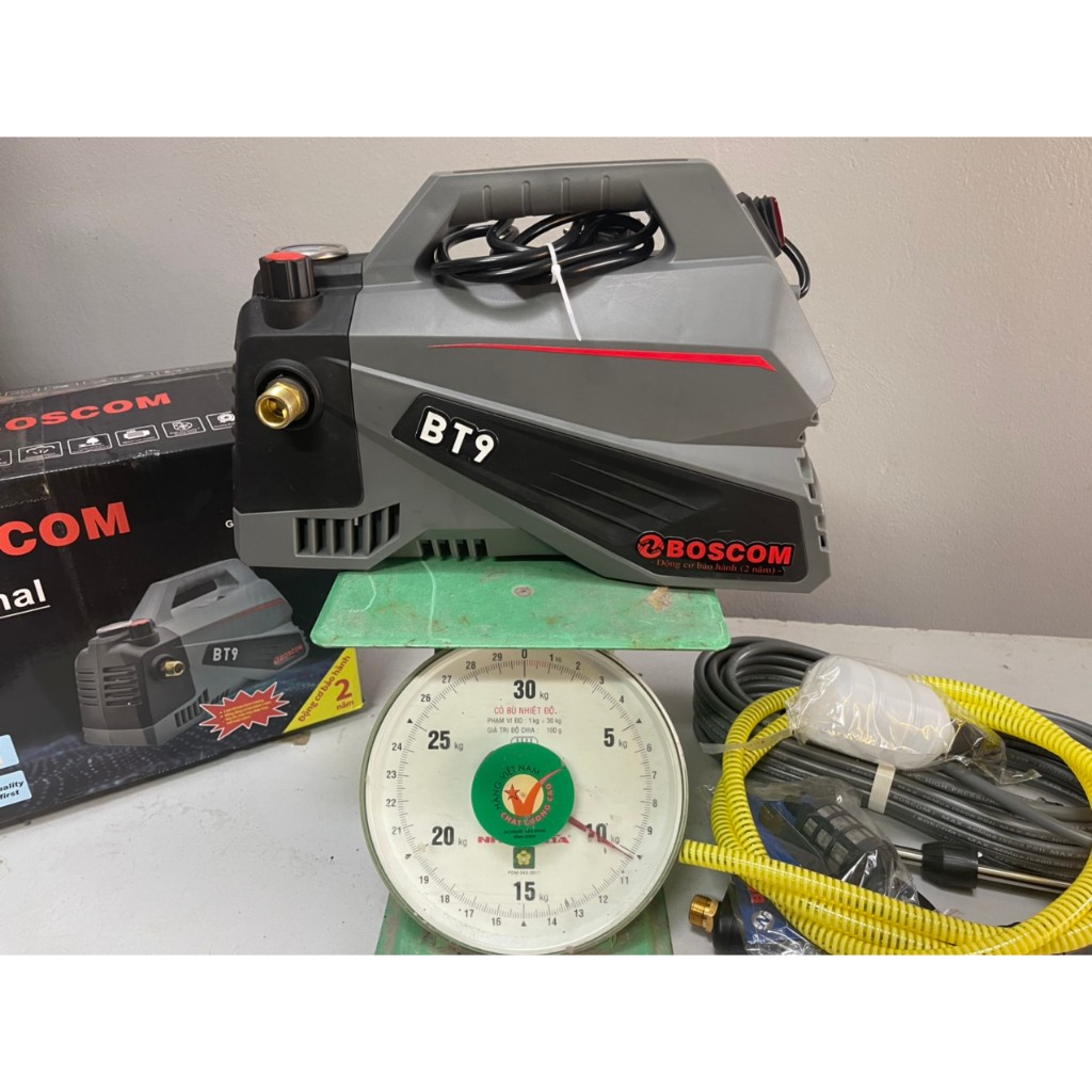 Máy rửa xe chỉnh áp Boscom BT9 3000W thân máy nặng 10,3kg lõi đồng 100% bảo hành 12 tháng ...