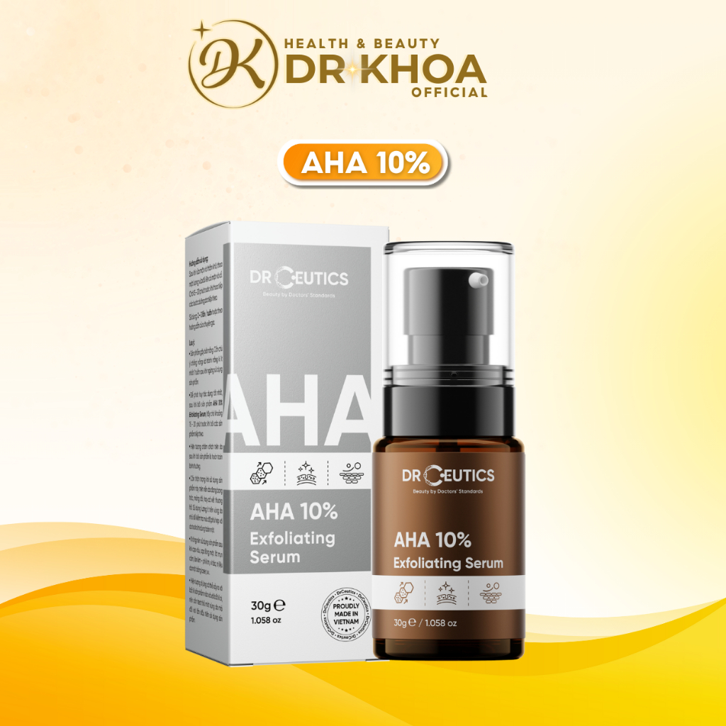 Serum DrCeutics AHA Glycolic, Laclic 10% Exfoliating 30ml Dưỡng Sáng Da | Shopee Việt Nam
