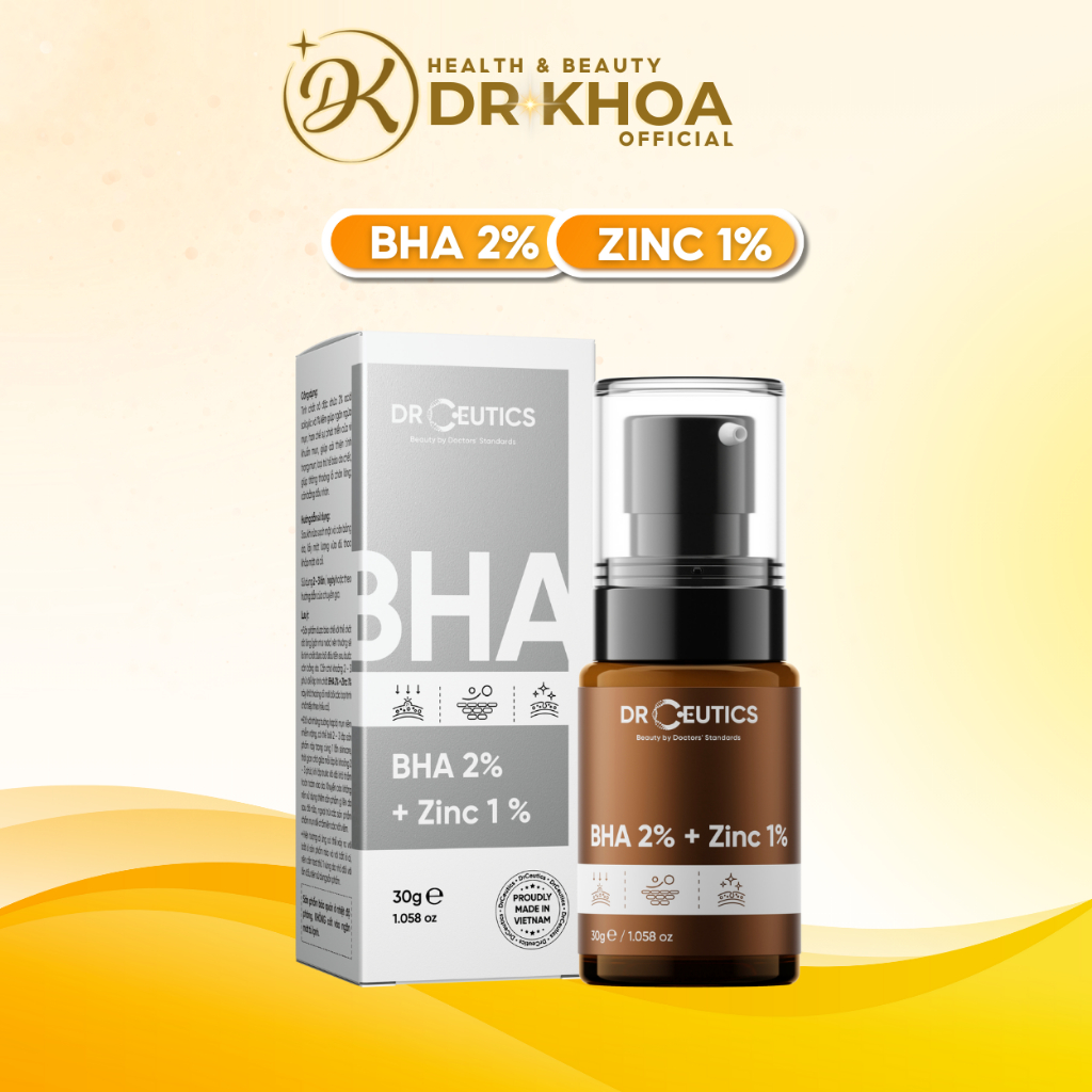 Serum Drceutics BHA 2% + ZinC 1% Giảm Sưng Đỏ, Giảm Dầu Thông Thoáng Lỗ Chân Lông | Shopee Việt Nam