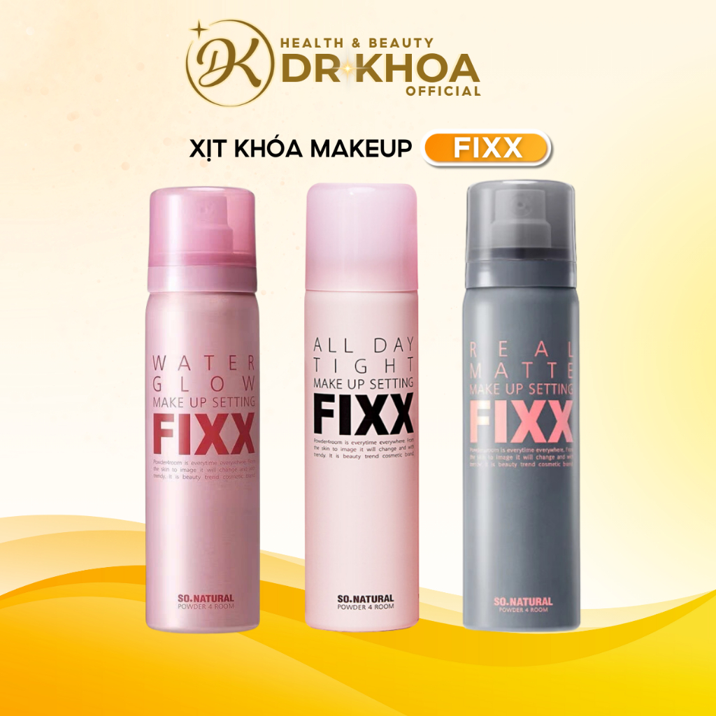 Xịt Khóa Nền Trang Điểm Makeup So Natural Fixx All Day Tight, Real Matte, Water Glow 35ml/75ml ...