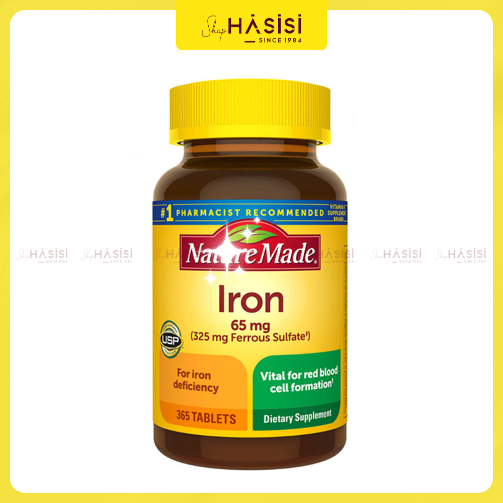 Viên Uống Bổ Sung Sắt Iron 65mg 365 Tablets (1 Viên/Ngày) | Shopee Việt Nam