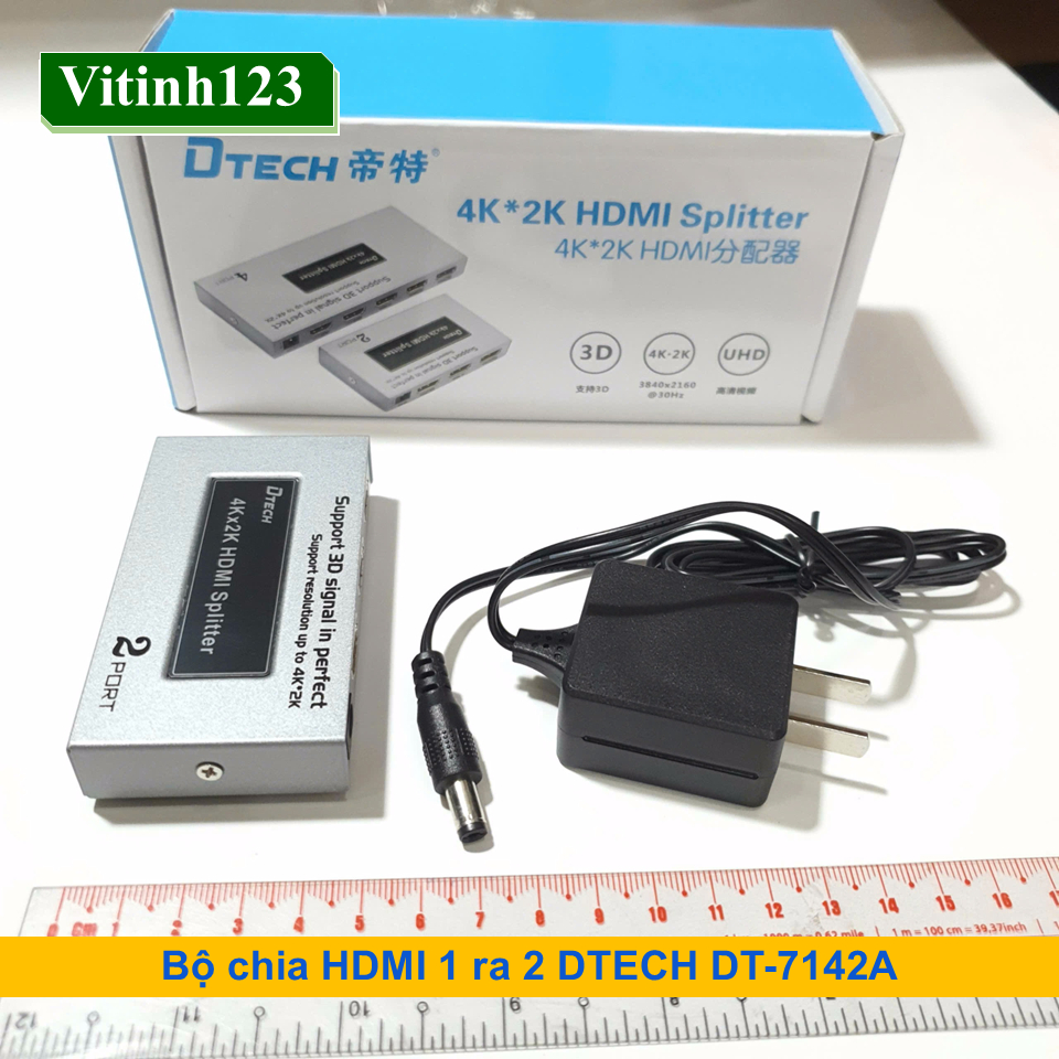 Bộ chia HDMI 1 ra 2 DTECH DT-7142A | Shopee Việt Nam