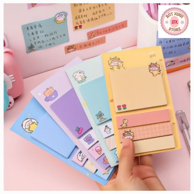 Giấy Note Kèm Đánh Dấu Trang Xinh Xắn | Shopee Việt Nam