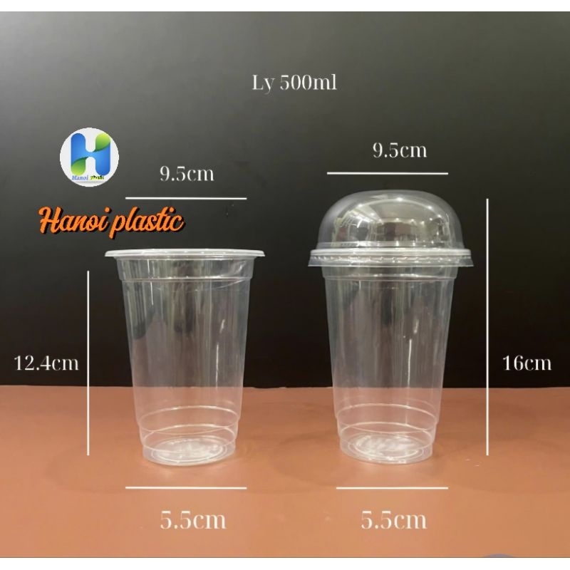 {Giá Sỉ }50 Cốc Nhựa PP 360ml 500ml 700ml kèm nắp chuyên dùng quán trà sữa, trà tranh | Shopee ...