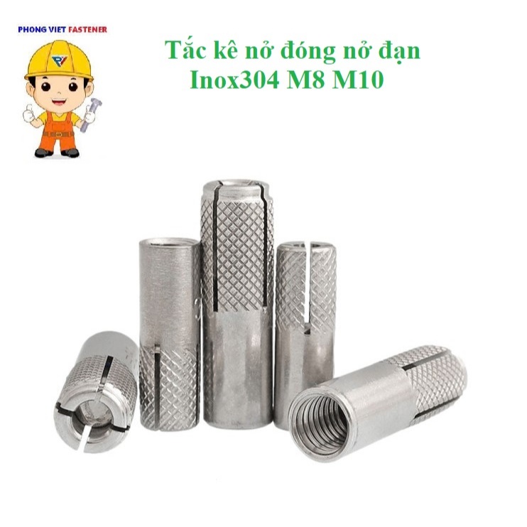 (INOX304) 1 cái M8,M10 tắc kê nở đạn,nở đóng inox304 M8-M10 | Shopee Việt Nam