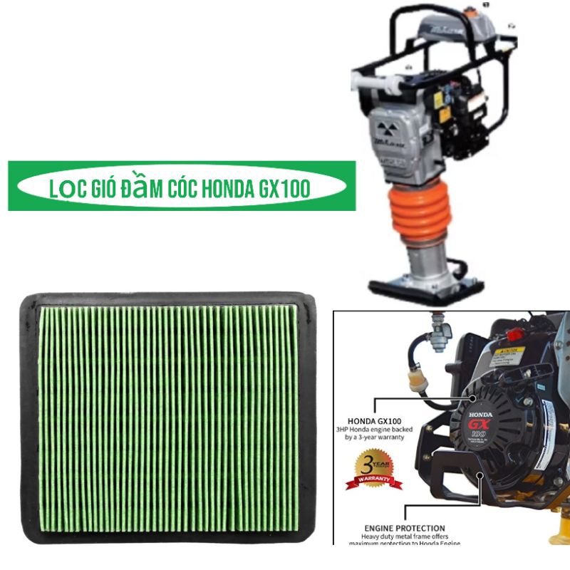 tấm lọc gió máy đầm cóc Honda gx100, Honda GX 120 | Shopee Việt Nam