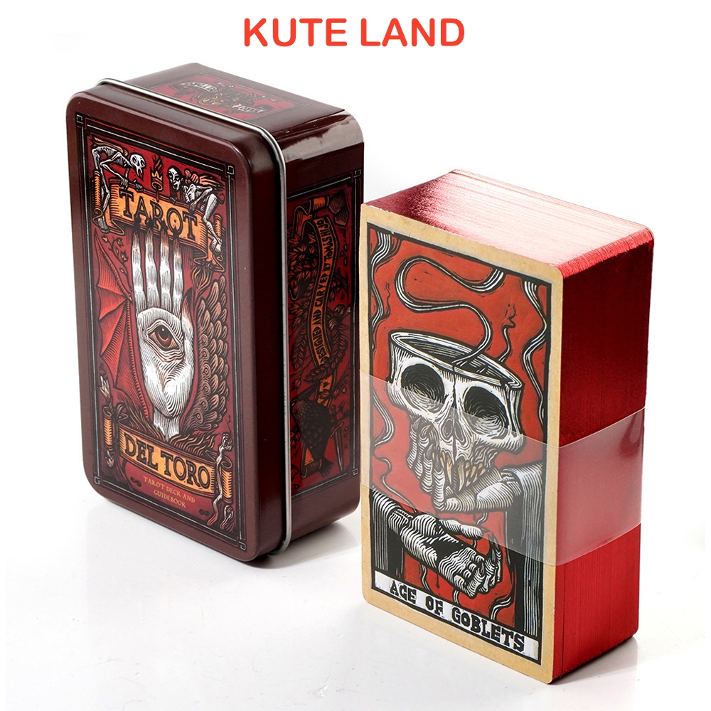 [Mạ Cạnh] Bộ Bài Tarot Del Toro Tarot Hộp Thiếc Mạ Cạnh Đỏ 78 Lá Tặng ...
