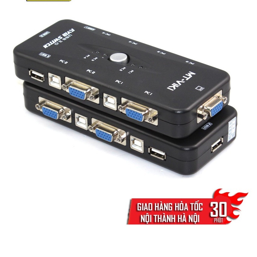 Bộ chia KVM USB MT- VIKI 4 cây dùng 1 màn hình _ Bộ chia KVM USB CHÍNH HÃNG (MT- VIKI) | Shopee ...