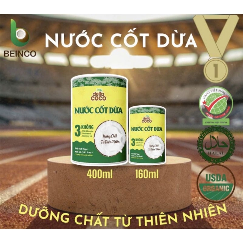 nước cốt dừa lon 160ml Delta coco bến tre việt nam | Shopee Việt Nam