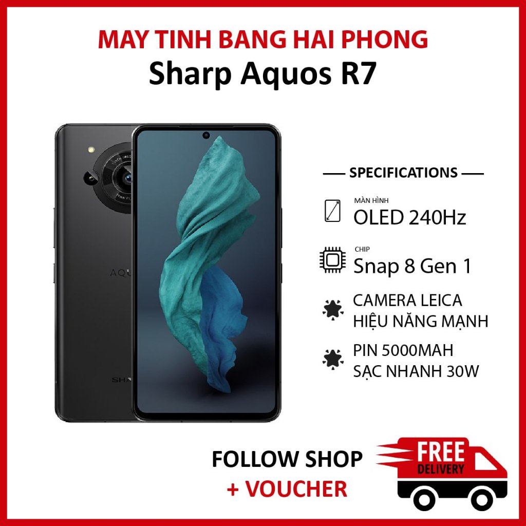 Điện thoại Sharp Aquos R7 RAM 12/256GB chip Snapdragon 8 Gen 1 màn IGZO ...