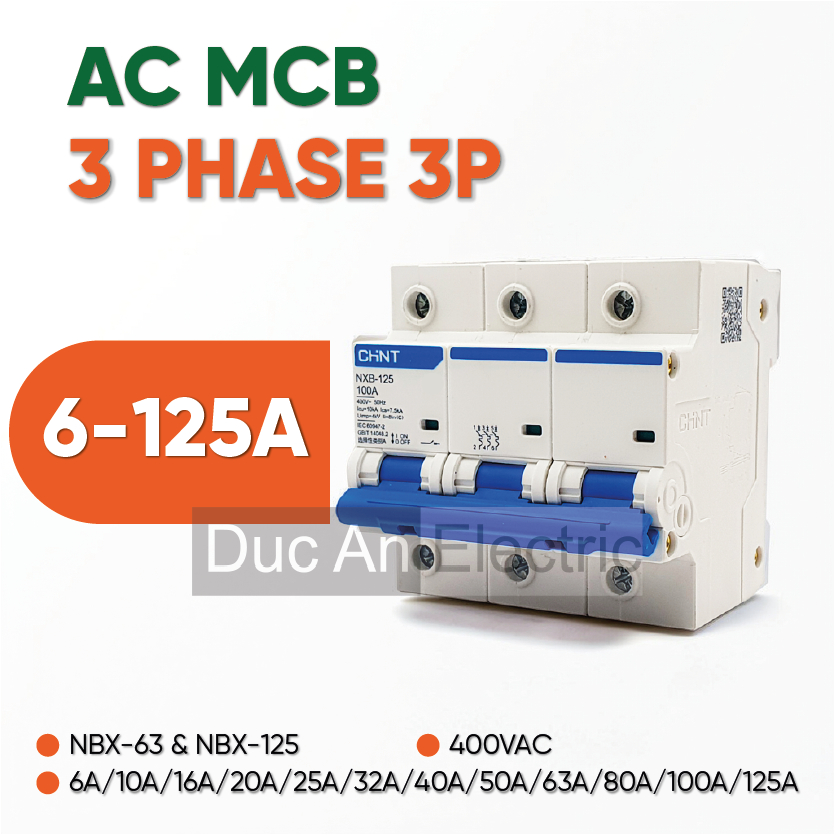 MCB Chint 20A÷125A 3 pha 3P bảo vệ quá tải và ngắn mạch - Aptomat, Cầu dao tự động | Shopee Việt Nam