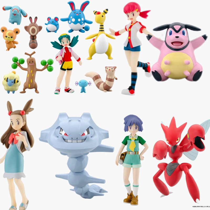 Mô hình pokemon scale world nhân vật Mikan & Haganeil , stukushi ...