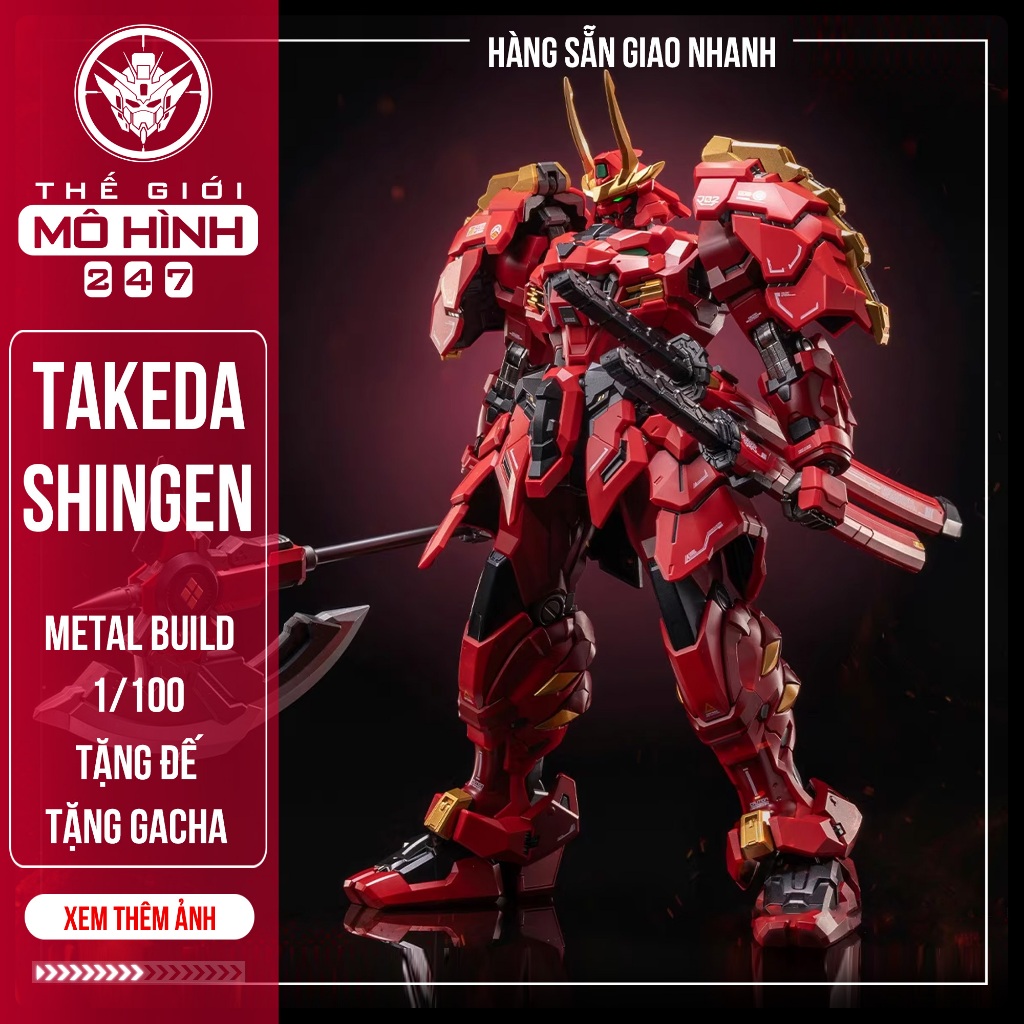 Mô hình ráp sẵn Metal Build 1/100 Takeda Shingen MOSHOW (tặng kèm gacha ...