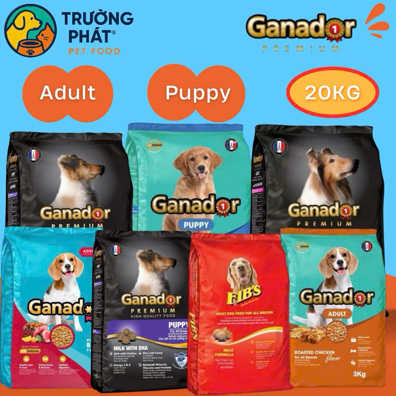 Thức Ăn Hạt Cho Chó Chính Hãng Ganador & Fib's 20Kg (Các Vị) Giá Rẻ ...