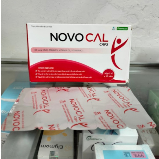 Canxi NOVOCAL caps bổ sung Canxi, Magie, Vitamin D3K2, Phospho đúng chuẩn, hỗ trợ sức khoẻ xương ...