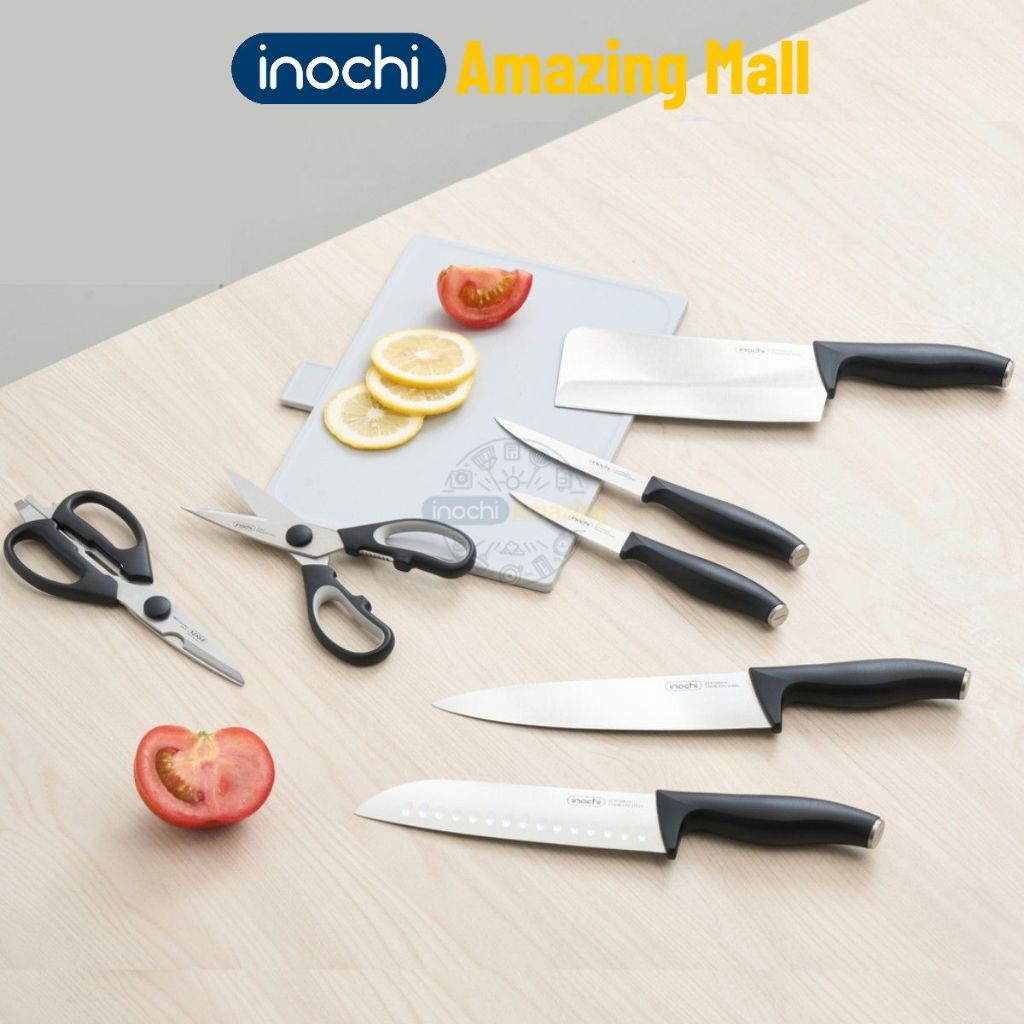 Dao thái Dao Santoku Dao gọt tỉa Kéo đa năng Inochi Sakai PLAIN chất ...