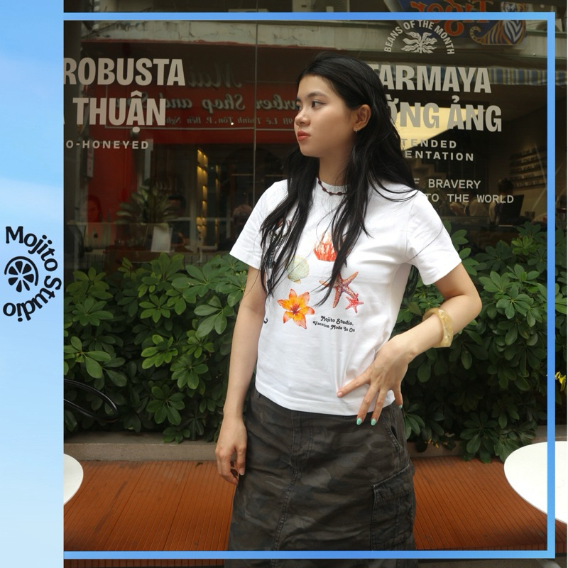 [HÀNG MỚI VỀ] Áo Thun Nữ Babytee SAO BIỂN Cotton Mềm Mịn Vintage Phong Cách Mỹ - MOJITO STUDIO ...