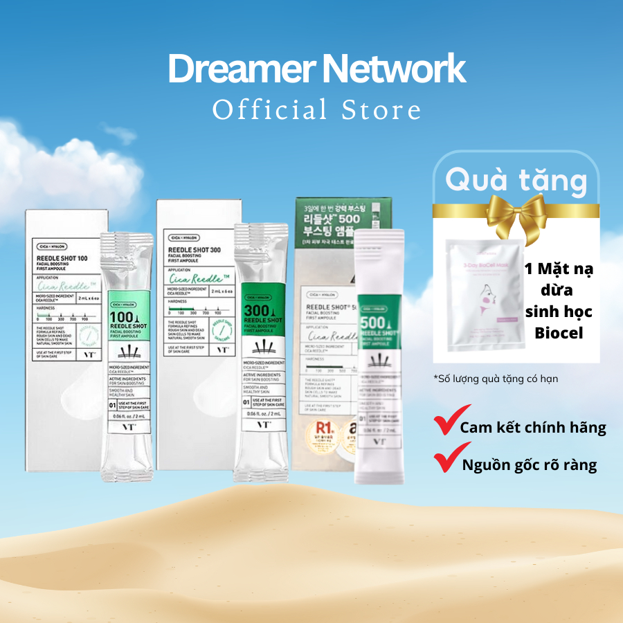 Tinh Chất Vi Kim Tái Tạo Và Căng Bóng Da VT Cosmetics Reedle Shot 100 300 500 Essence Dạng Gói ...