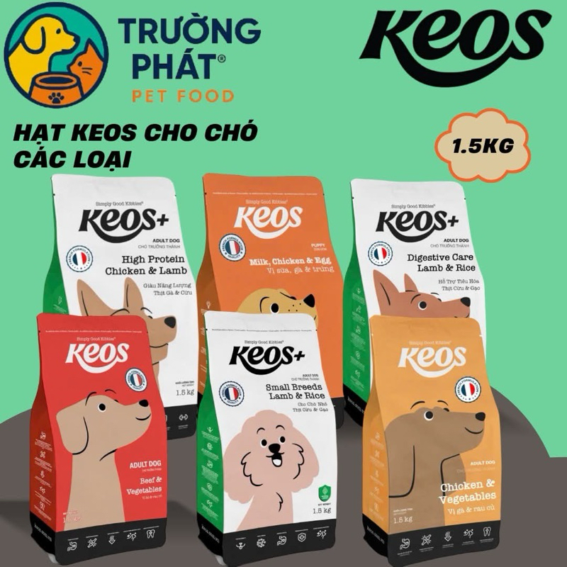 [Keos Chó 1.5Kg]Thức Ăn Hạt Cho Chó Keos Các Loại | Shopee Việt Nam