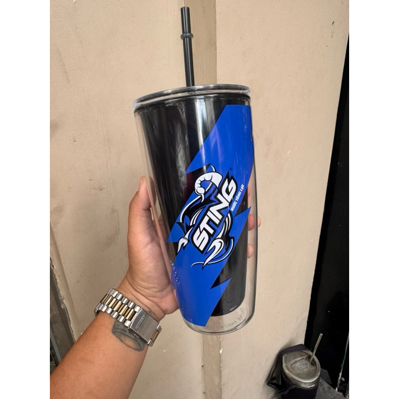 Ly Nhựa 2 Lớp Quà Tặng Sting Xanh | Shopee Việt Nam