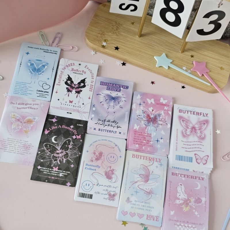 (Dream House) 100 Tem Niêm Phong 5x8cm Phong Cách Butterfly Dễ Thương ...