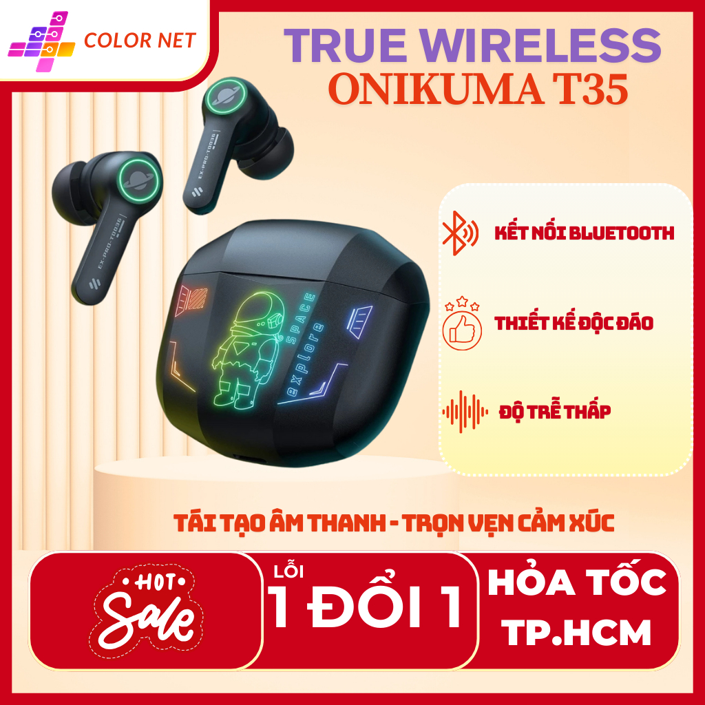 Tai nghe Bluetooth Gaming Onikuma T36, tai nghe nhét tai không dây cao ...