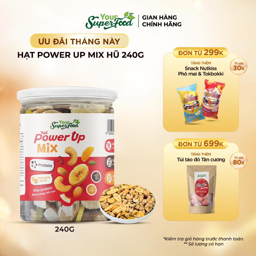 Hạt Dinh Dưỡng Your Superfood Power Up Mix Thể Thao Giàu Protein ...
