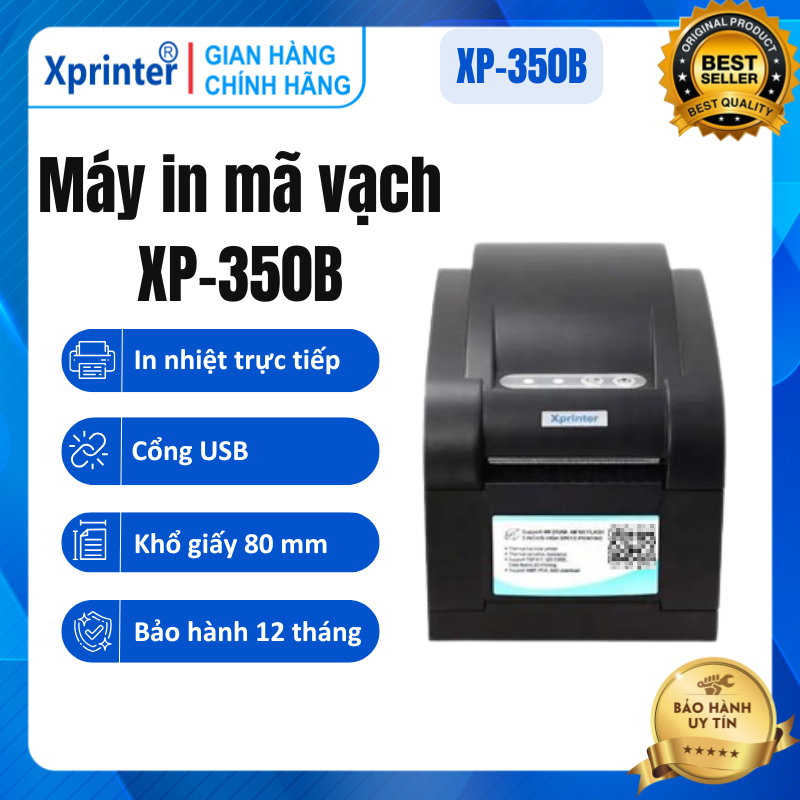 Máy in mã vạch Xprinter XP-350B USB | Shopee Việt Nam