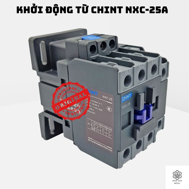 Khởi động từ 25A ,contactor chính hãng chint NXC-25A điện áp 220v/380v ...