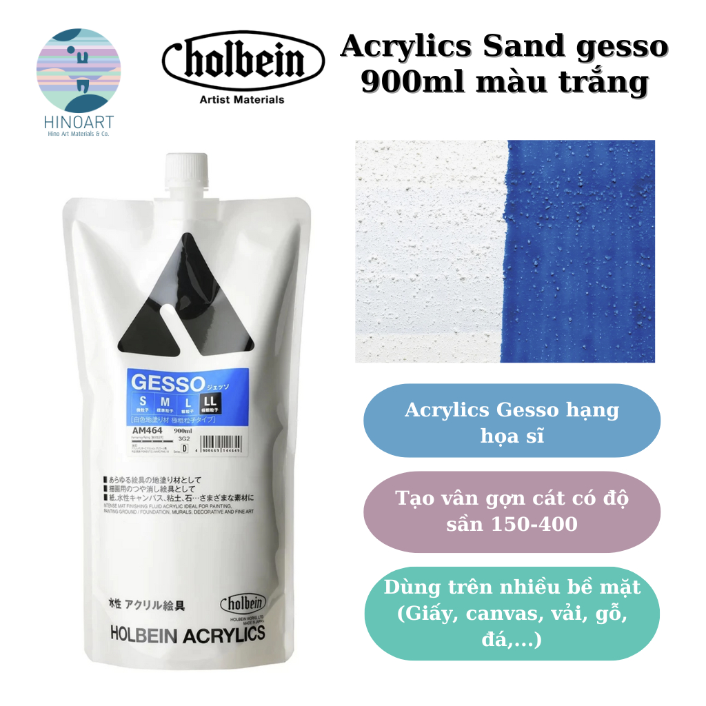 Gesso Holbein LL - Sand gesso - 900ml - màu trắng | Shopee Việt Nam