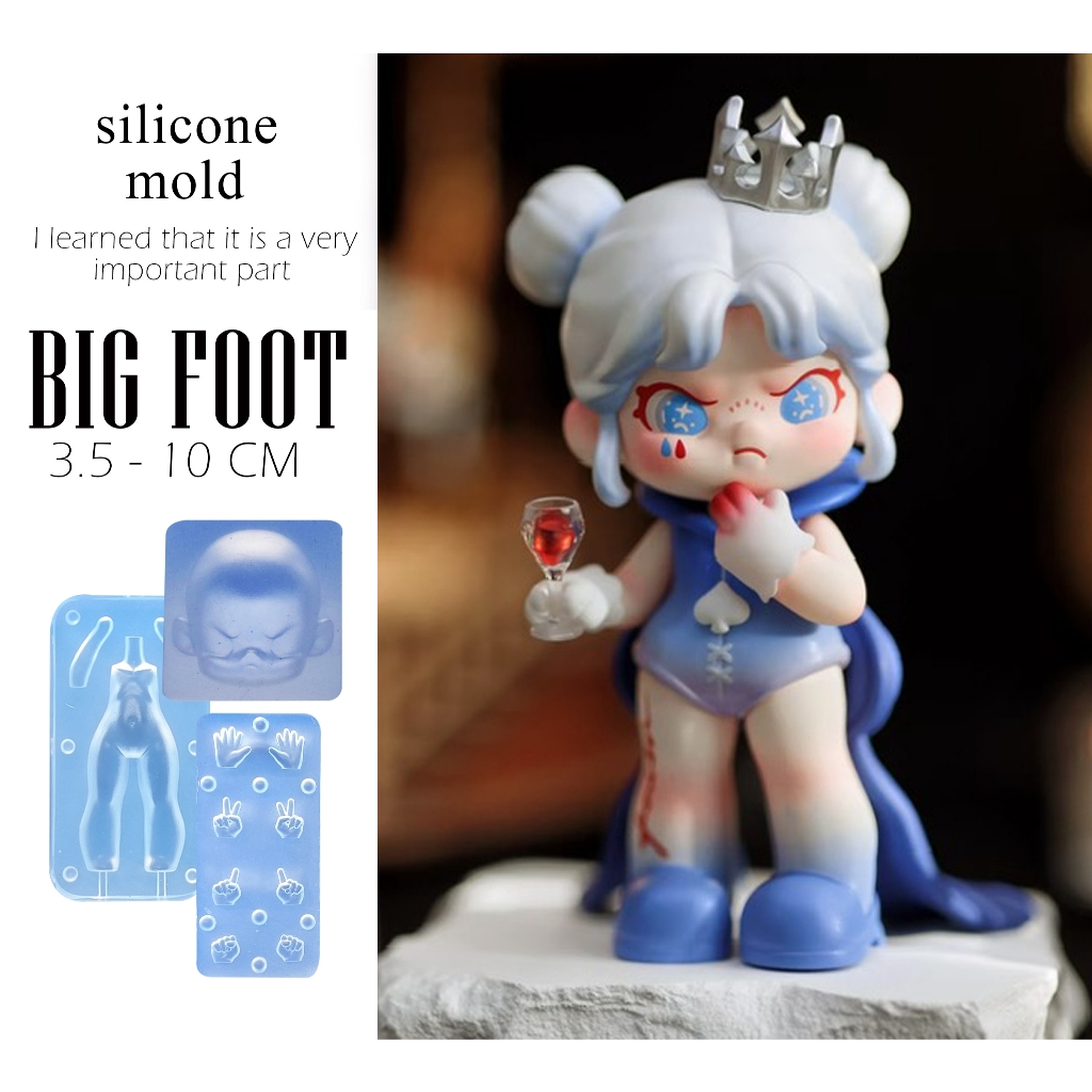 BIG FOOT 3.5 ,4.5, 6,8, 10 cm khuôn silicone búp bê doll chibi figure ...