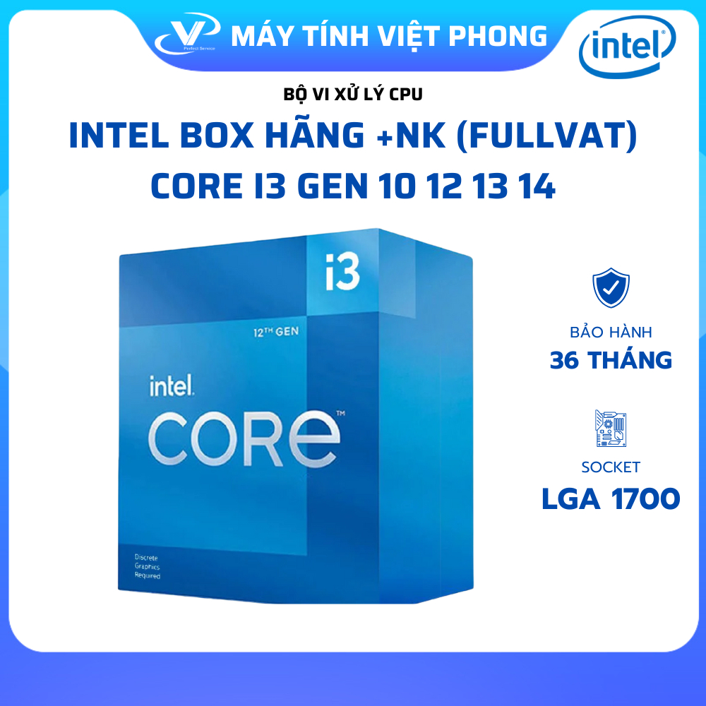 [FULL VAT] CPU INTEL CORE I3 10105 12100 13100 13100F 14100 14100F HÀNG ...
