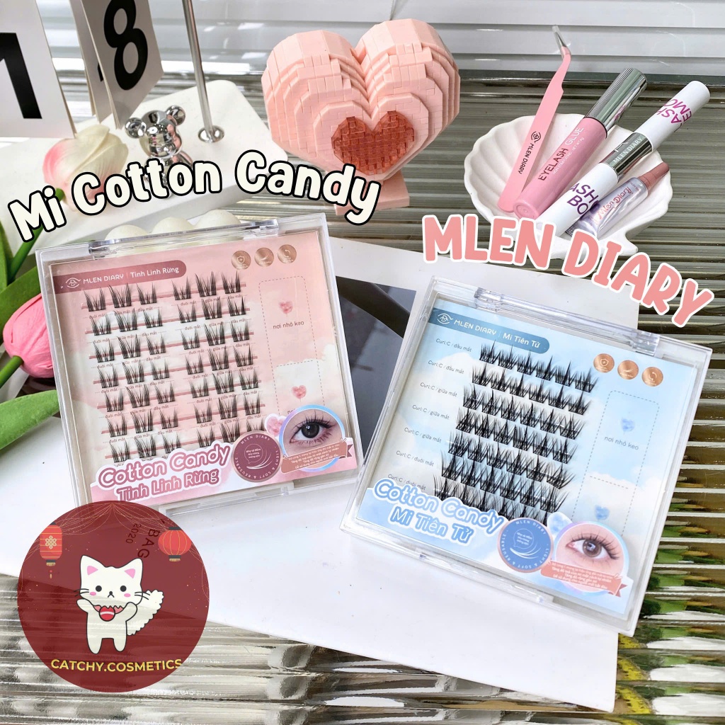 [MLEN DIARY] Mi Giả Cụm MLEN DIARY Cotton Candy, Mi Cụm Mềm Mại Tự ...