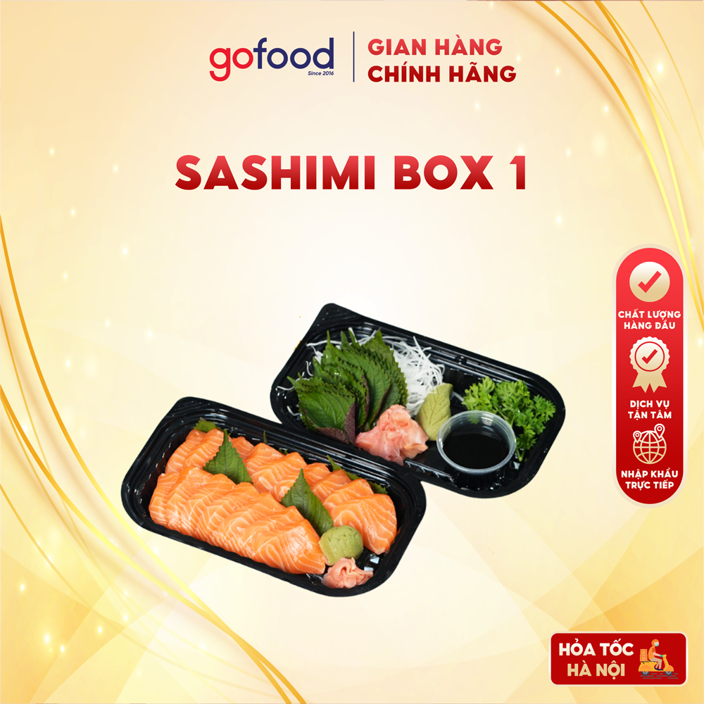 [Hỏa Tốc HN] Sashimi Box 1 1-2 Người Gồm 300gr Cá Hồi Nauy Tươi, Rau ...
