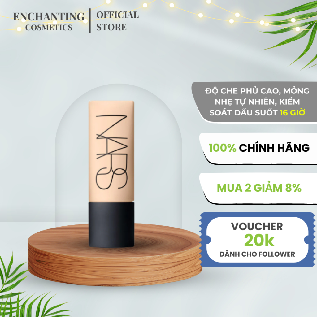 Kem nền Nars Soft Matte Complete Foundation 45ml Light 1 | Shopee Việt Nam