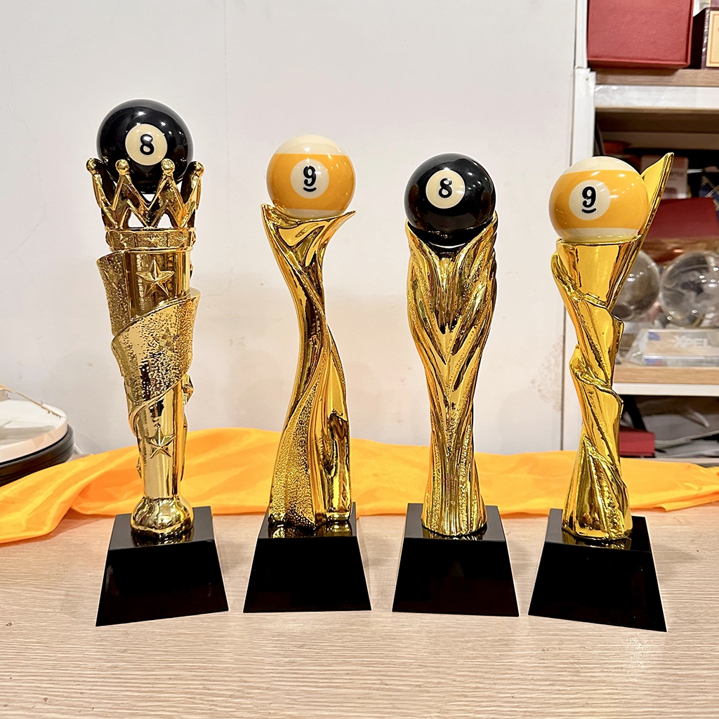 Cúp Billiards bida Pool 8 ball và bida Pool 9 ball gắn bóng số 8 hoặc 9 ...